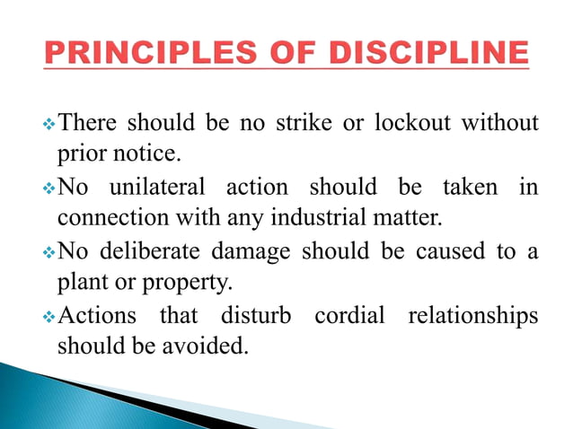 Code of discipline | PPTX