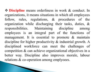 Code of discipline | PPTX