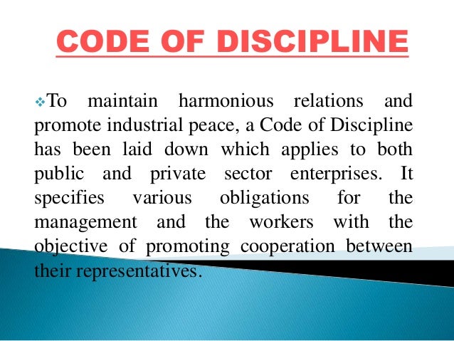 Code of discipline