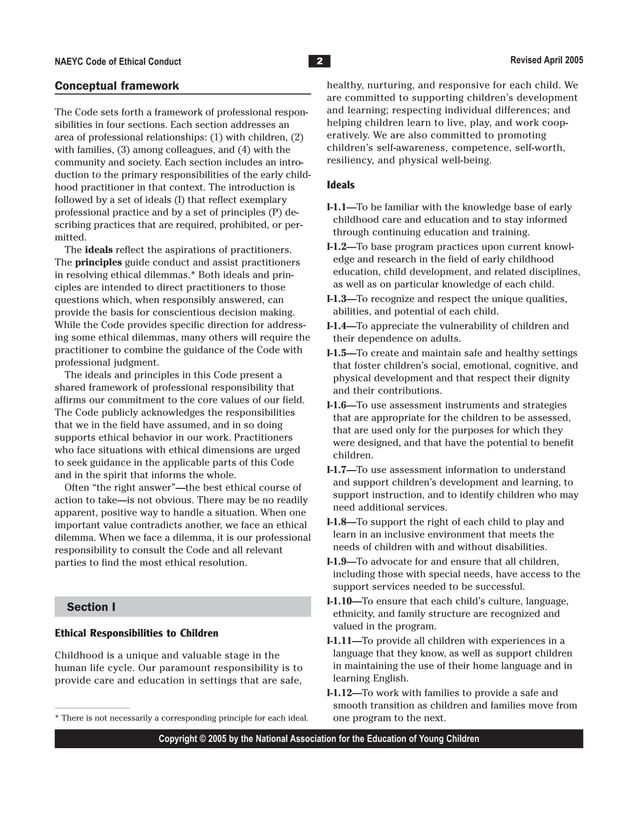 Code of ethical conduct statement | PDF