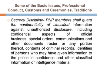 ETHICS AND CONDUCT (POLICE) | PPTX