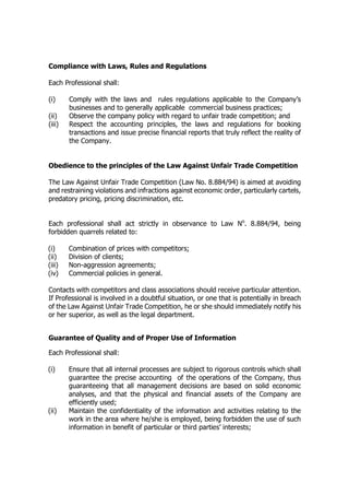 Code of Ethics | PDF | Business Accounting & Finance | Business