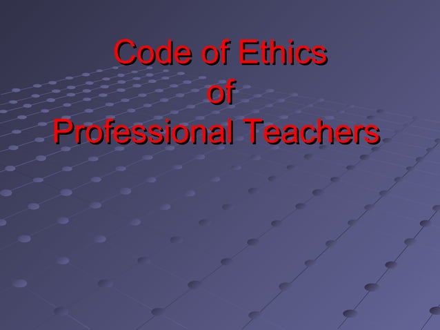 Code of Ethics | PPT