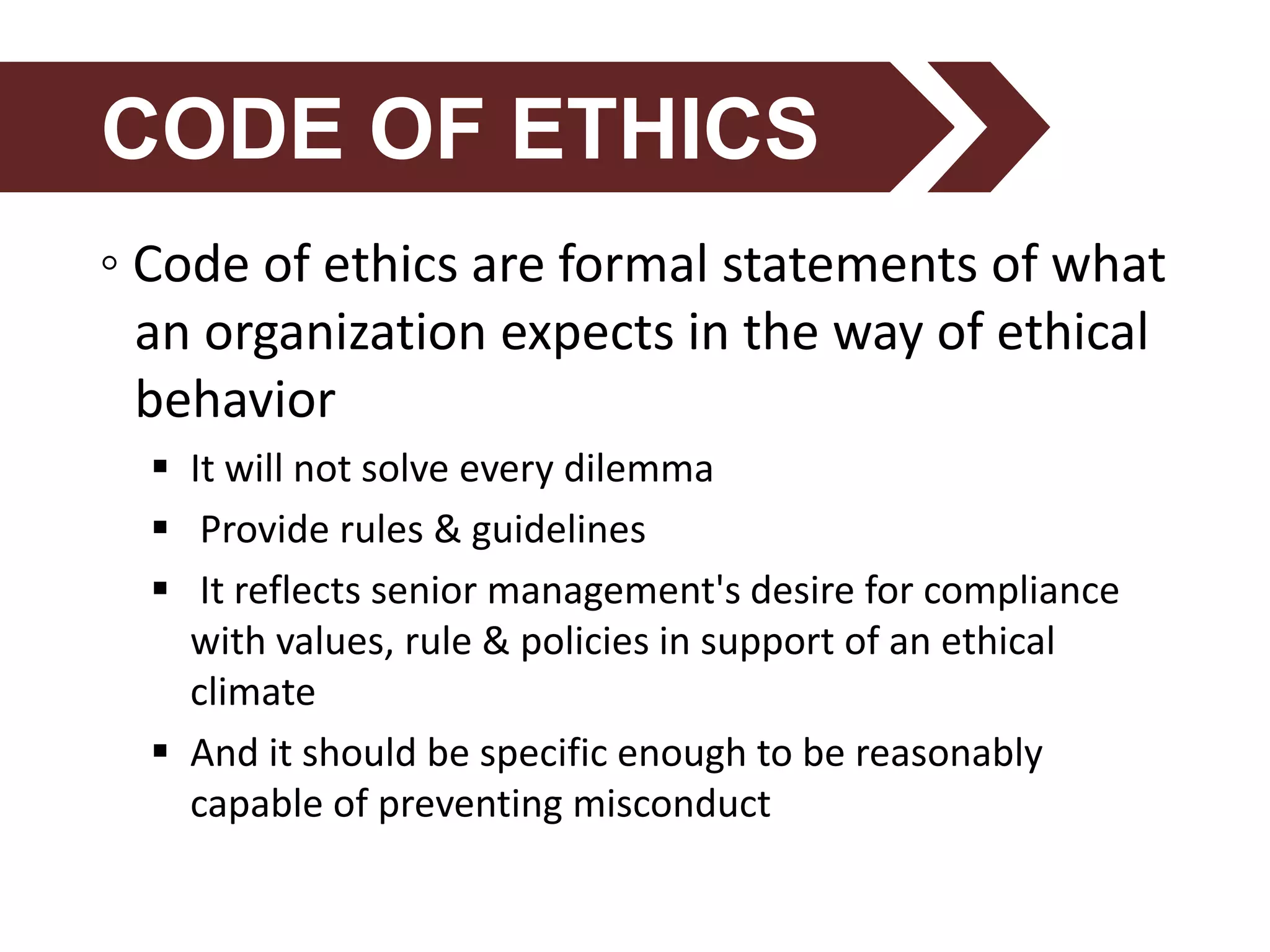 Code of ethics | PPTX