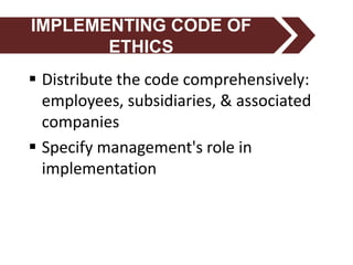 Code of ethics | PPTX