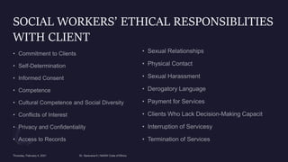 Social Work Code of Ethics | PPTX