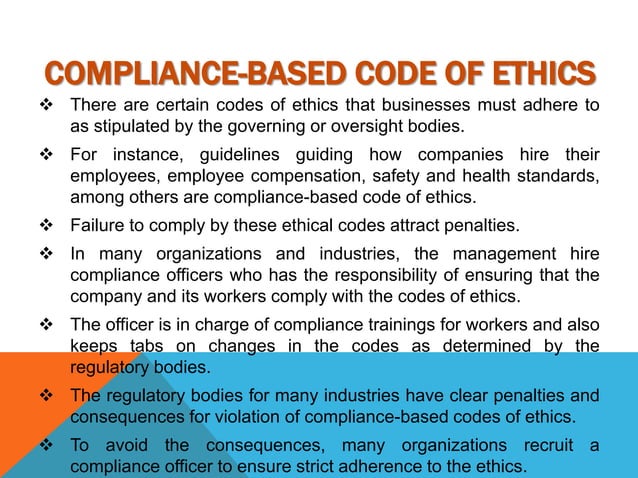 Ethical Codes: Code of Ethics Among Professionals | PPT