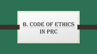 Code of Ethics in Medical Field ( PRC code of Ethics) | PPT