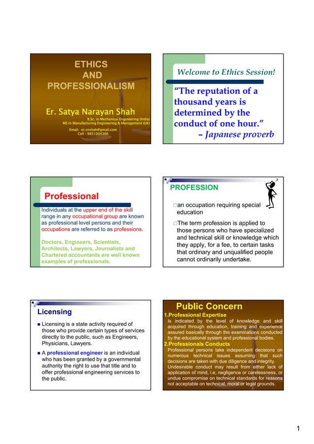 Ethics & Professionalism | PDF