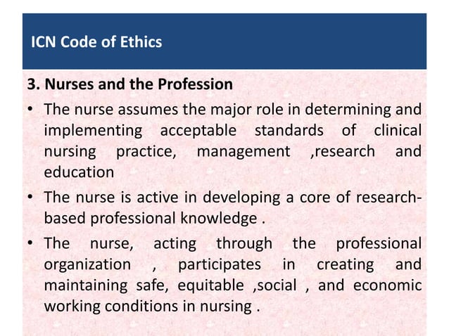 Code of Ethics and Professional conduct for nurses.pptx | Parenting ...