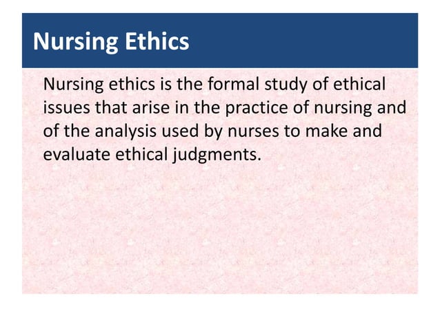 Code of Ethics and Professional conduct for nurses.pptx | Parenting ...