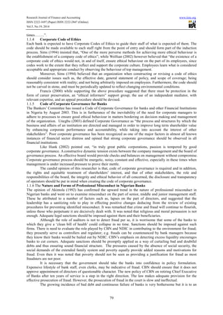 Code of ethics and professionalism implication for bank | PDF