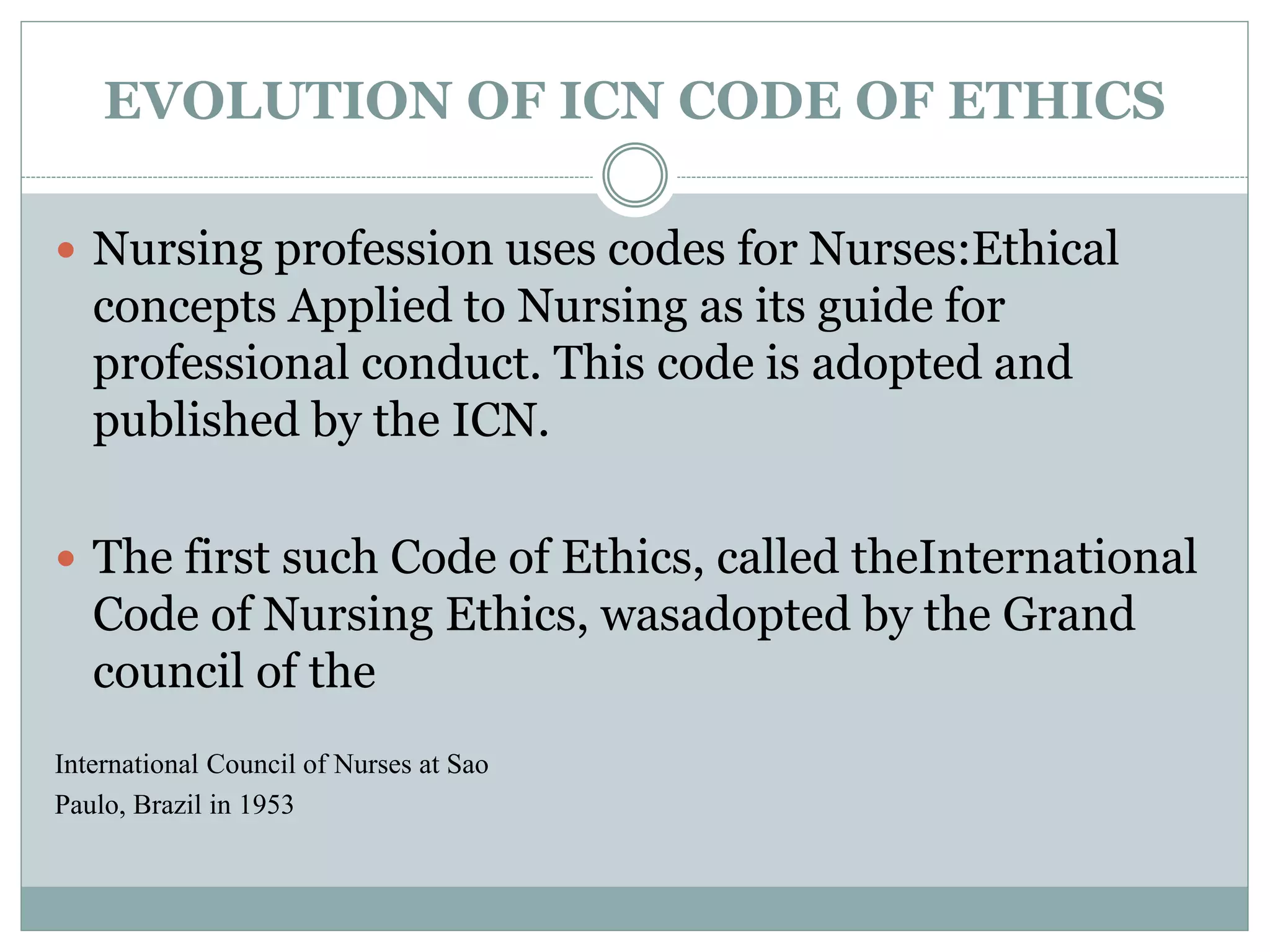 Code of ethics for nurses | PPTX