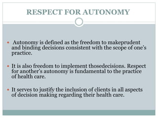 Code of ethics for nurses | PPTX