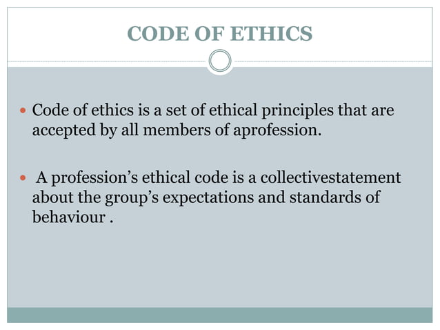 Code of ethics for nurses