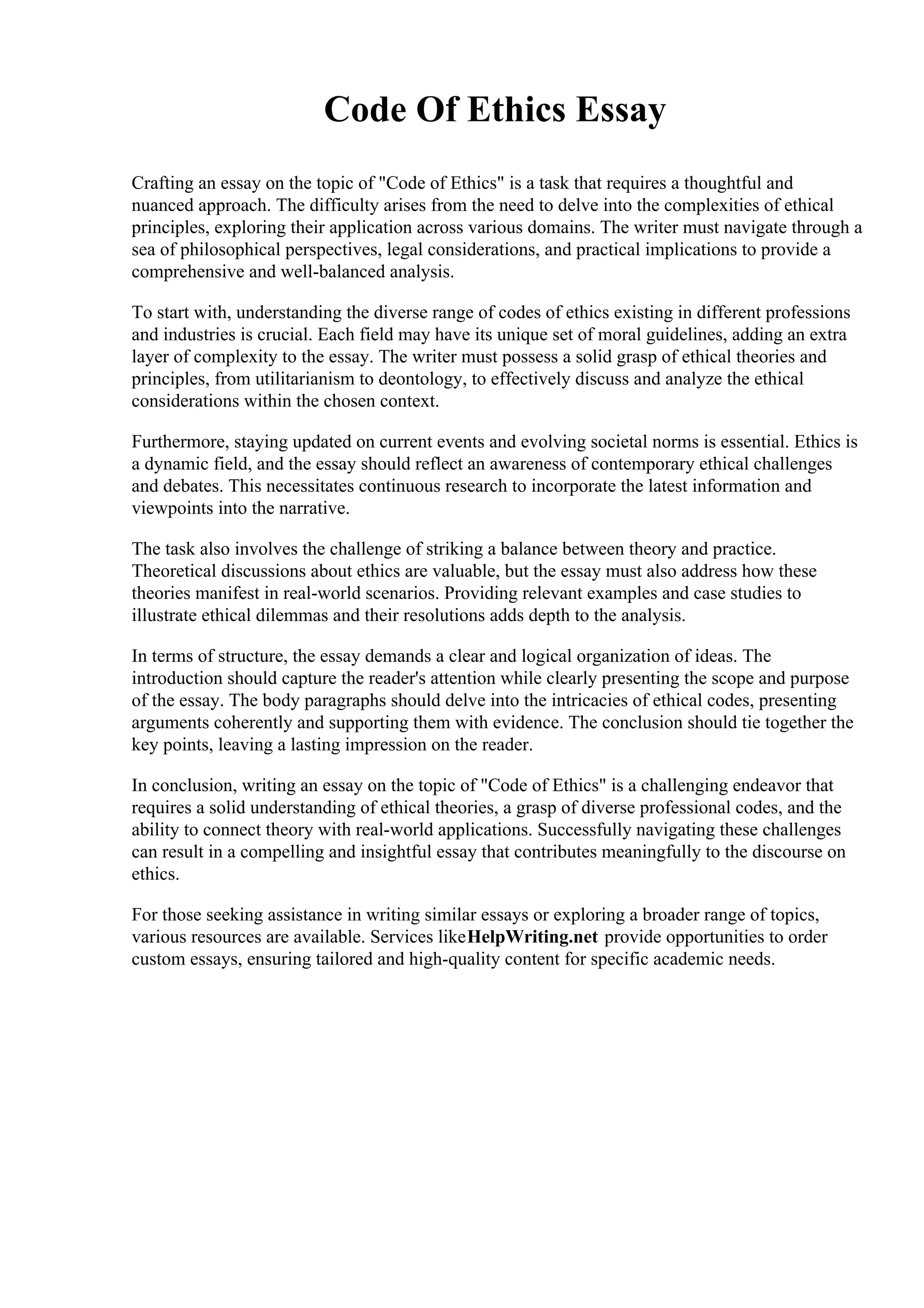 Code Of Ethics Essay.pdf