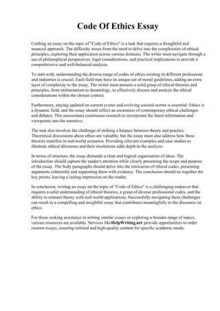 Code Of Ethics Essay.pdf