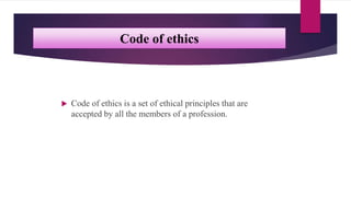 Code of ethics | PPTX