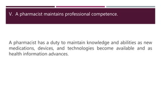 Code of ethics for Community Pharmacist | PPTX