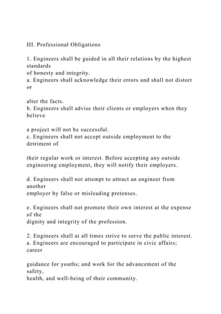 Code of Ethics for Engineers 4. Engineers shall act .docx