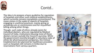 Code of ethics for hospitals, nursing homes | PPT