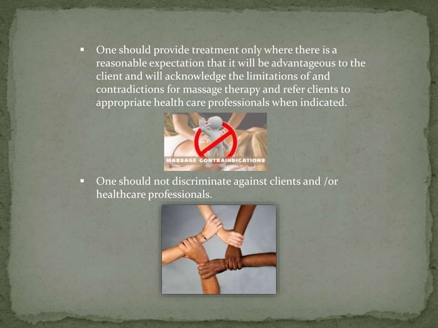 Code of ethics for massage therapist | PPTX
