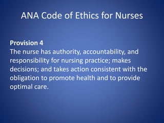ANA Code of ethics for nurses | PPTX