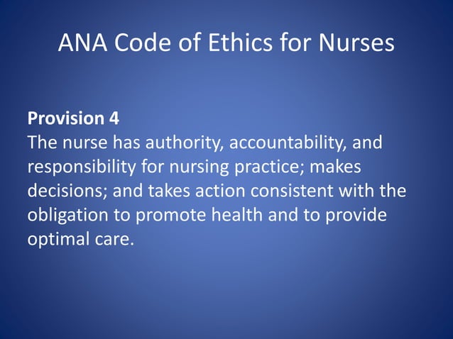 ANA Code of ethics for nurses | PPTX | Healthcare Industry | Industries