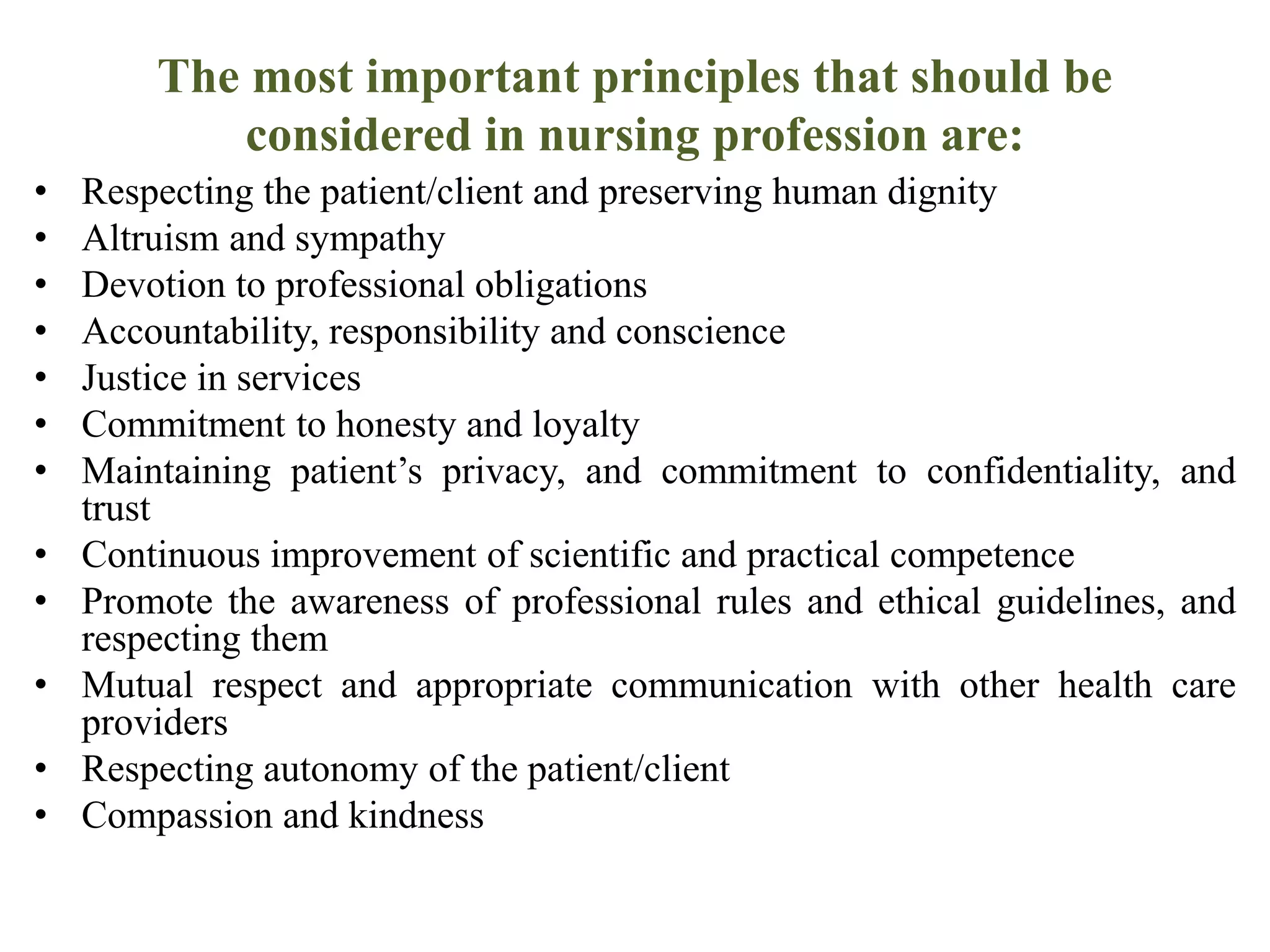 Code of Ethics for Nurses in India | PPTX