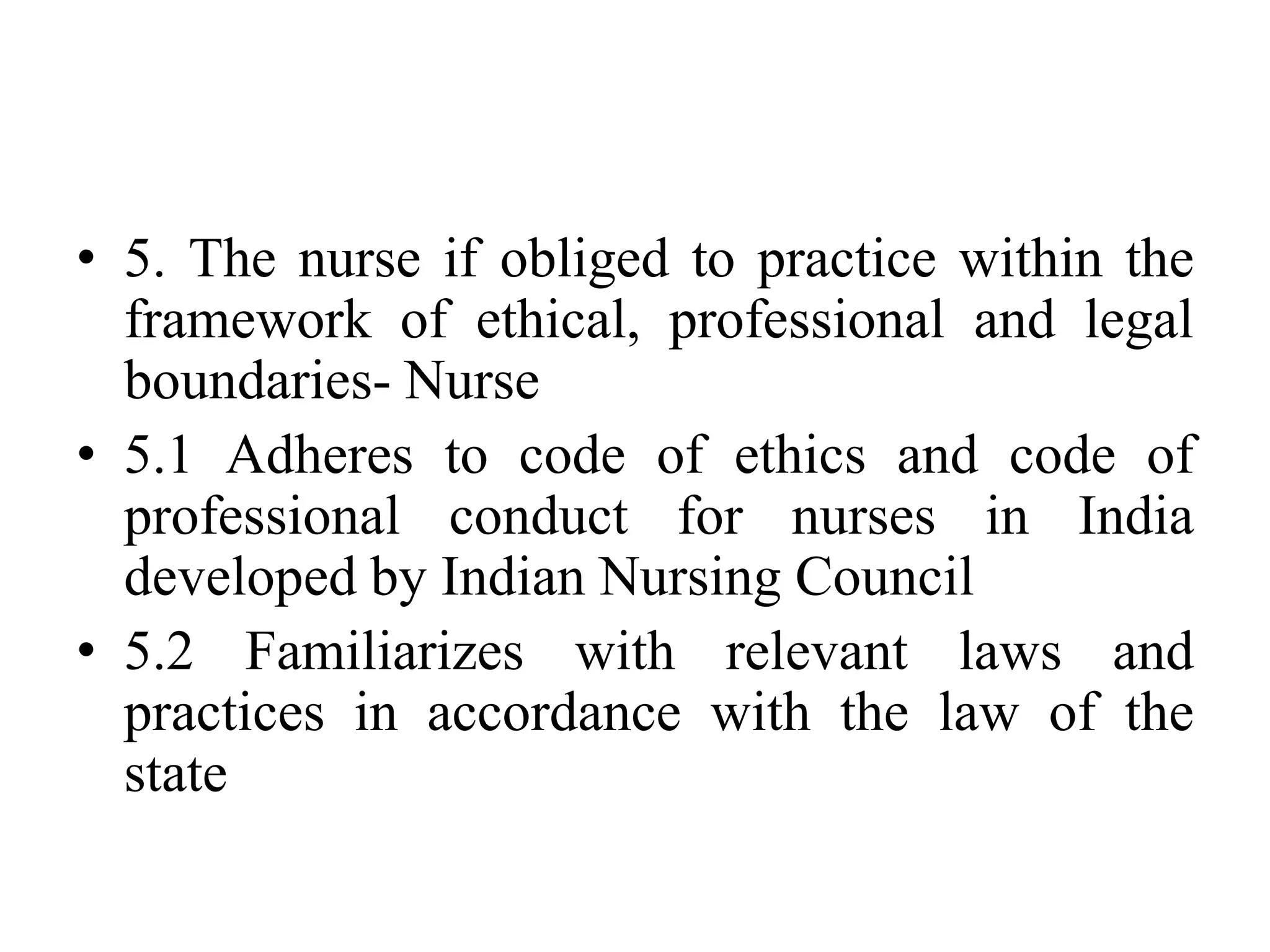 Code of Ethics for Nurses in India | PPTX