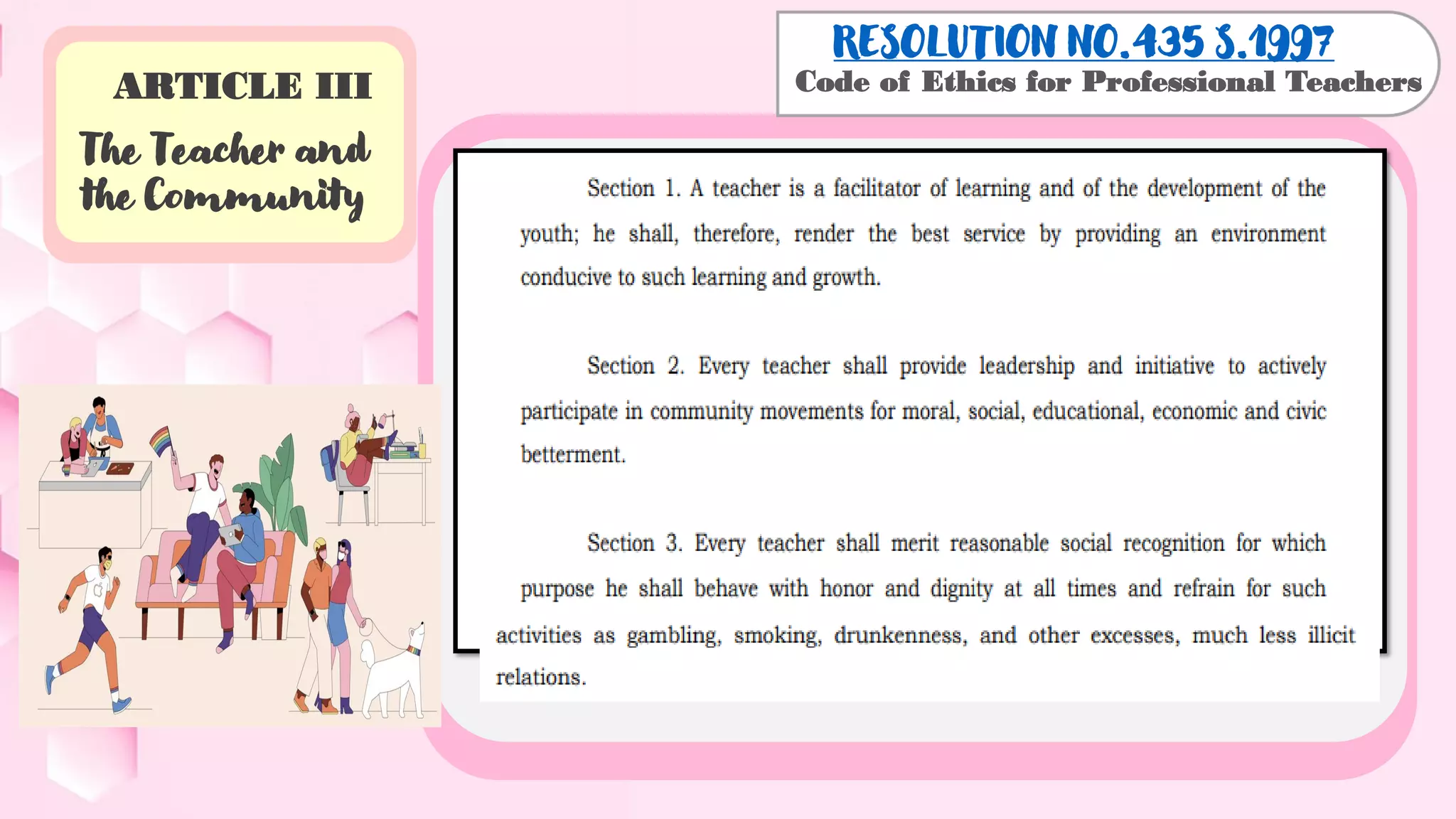 Code of ethics for professional teachers | PDF