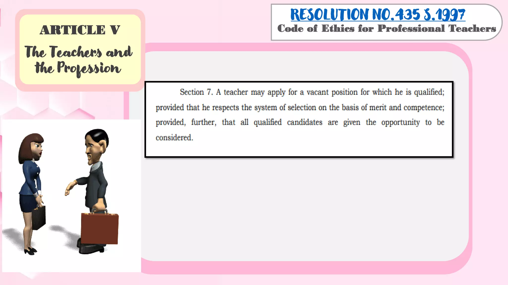 Code of ethics for professional teachers | PDF