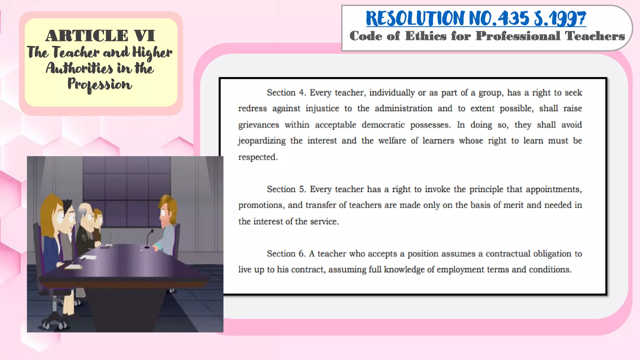 Code of ethics for professional teachers | PDF