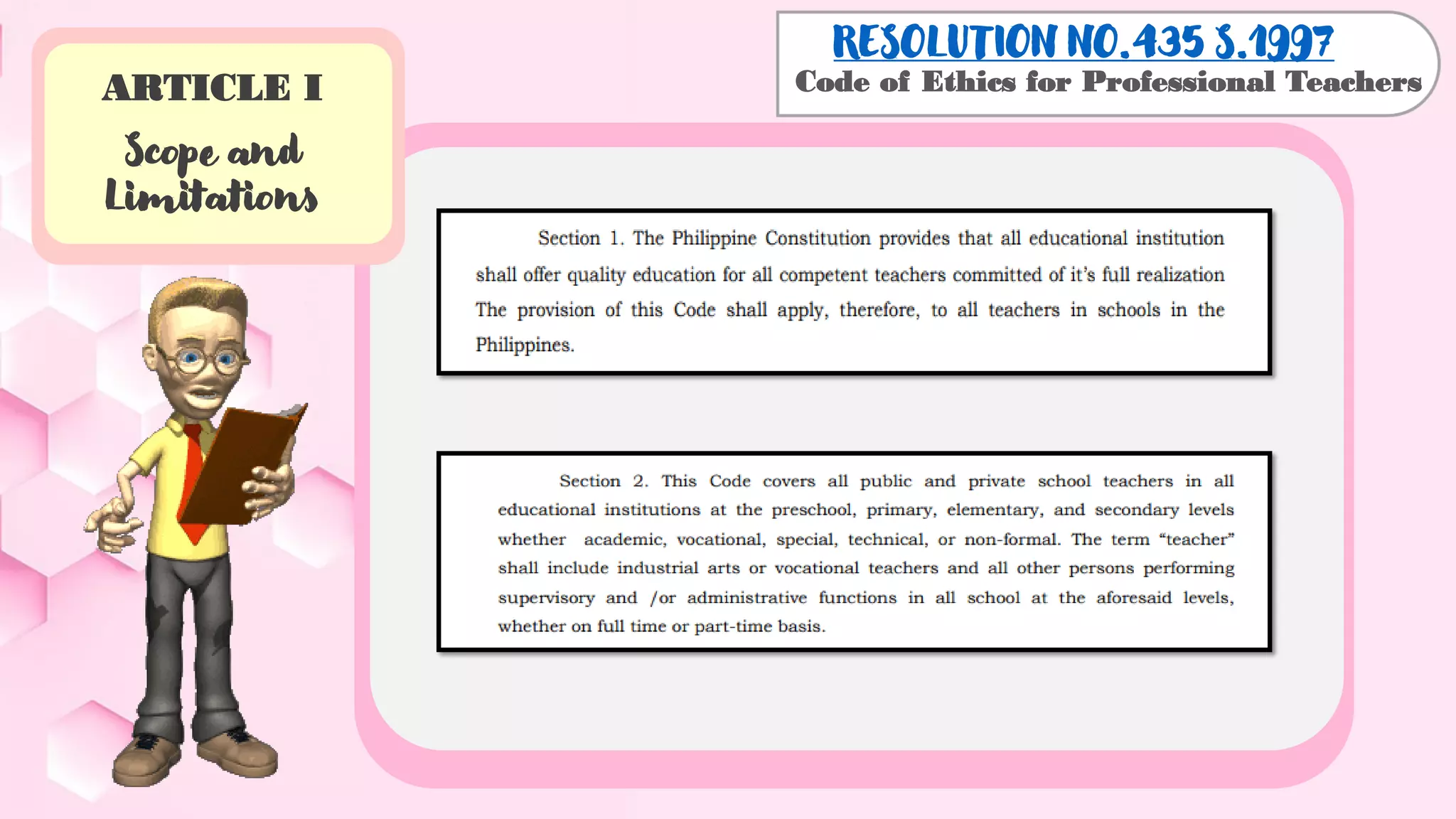 Code of ethics for professional teachers | PDF