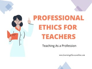 Code Of Ethics For Teachers