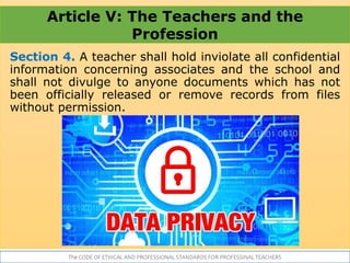 Code of Ethics for Professional Teachers.pptx | Professional School ...