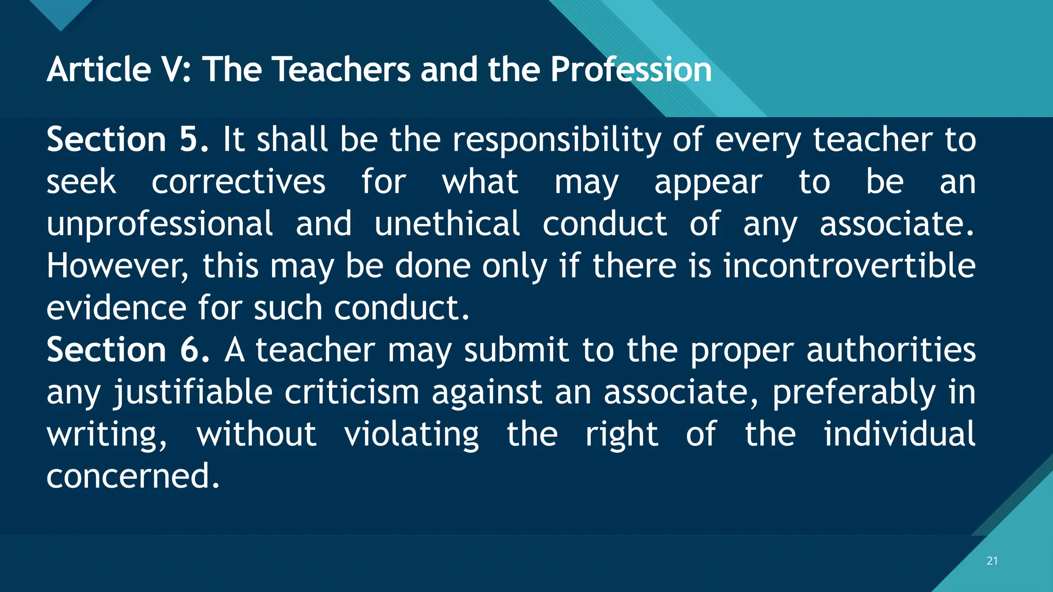 CODE OF ETHICS FOR PROFESSIONAL TEACHERS | PPTX