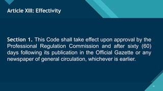 CODE OF ETHICS FOR PROFESSIONAL TEACHERS | PPTX