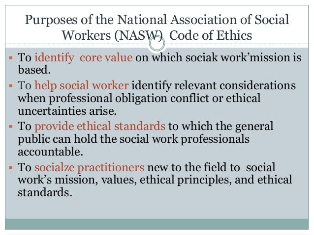 Code of ethics for social worker