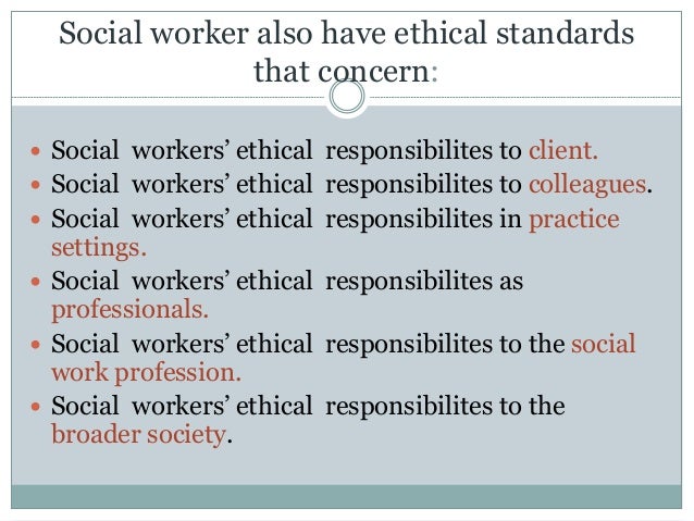 Code of ethics for social worker