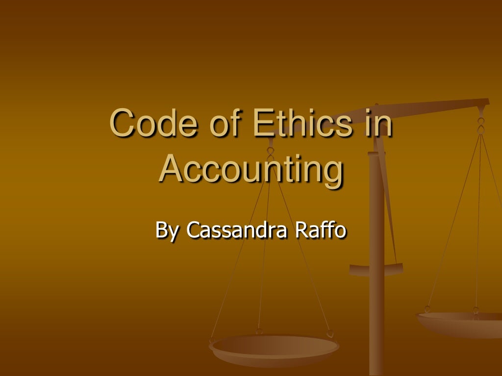 Code of ethics in accounting