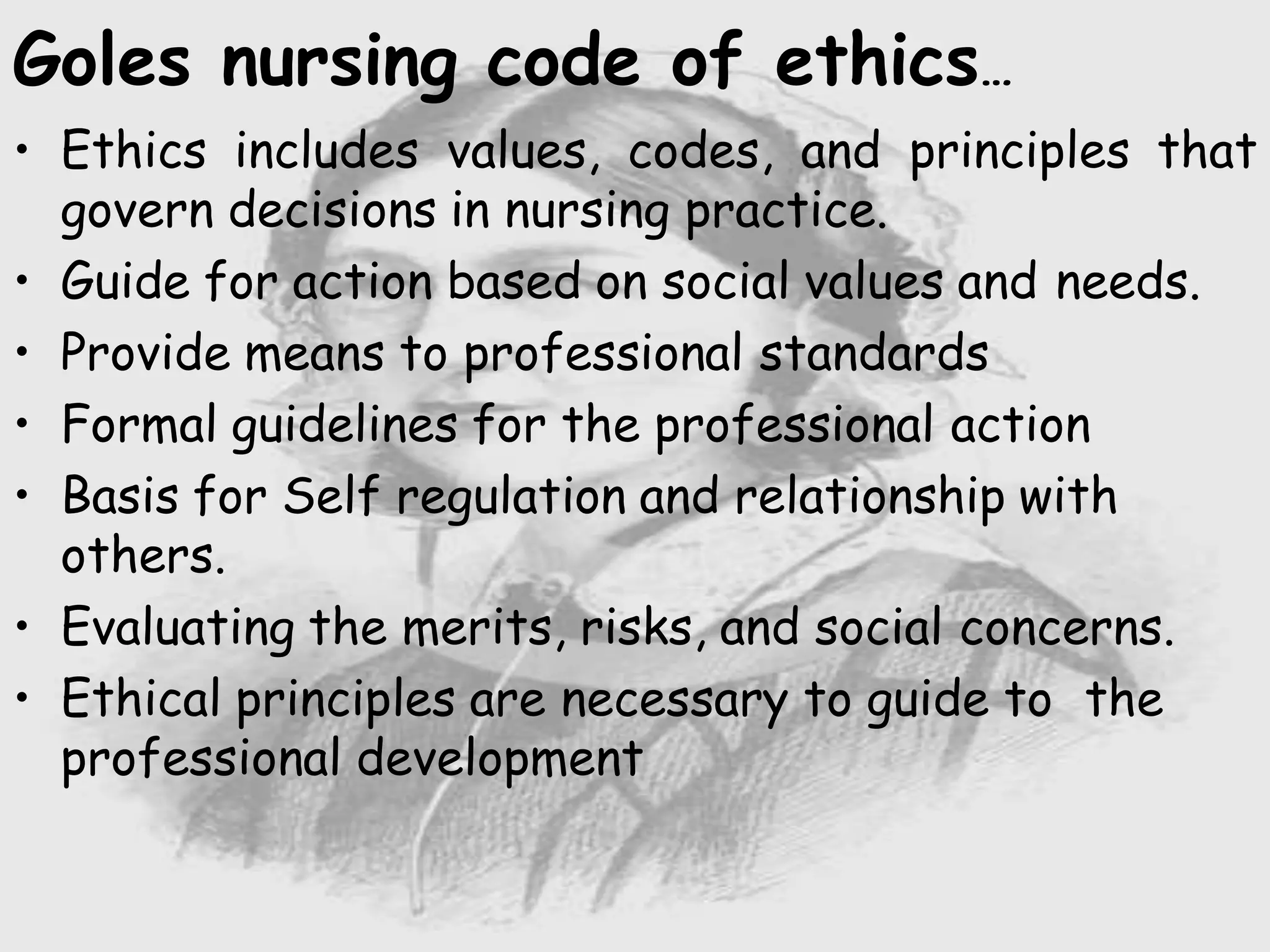 Code of ethics in nursing | PDF