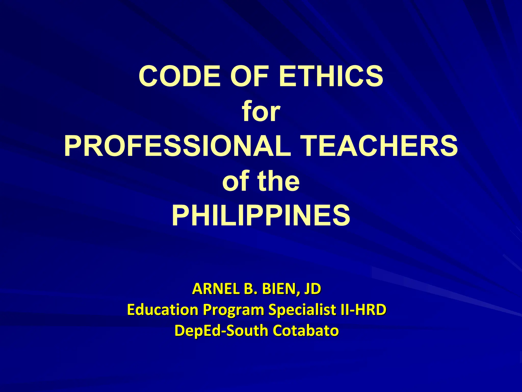 Code of Ethics & Norms of Conduct [Autosaved].ppt