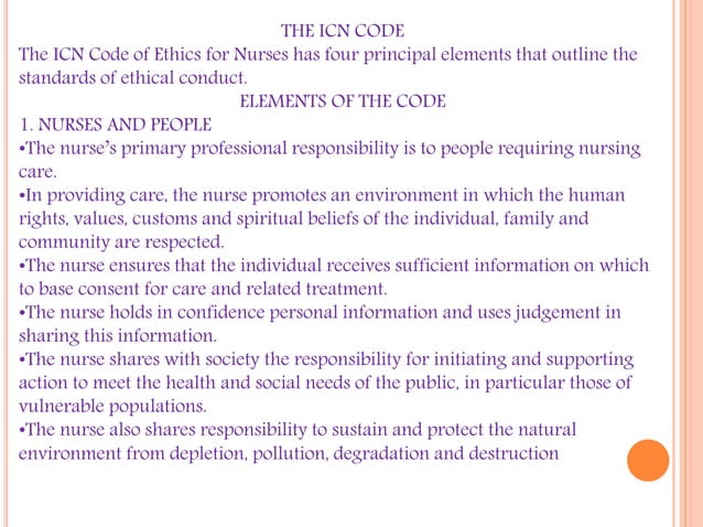 Code of ethics ppt | PPTX