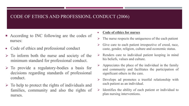 Code of ethics ppt | PPT