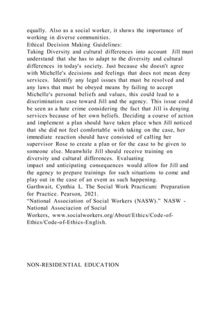 Code of EthicsThe NASW Code of Ethics plays a very valuable les | PDF