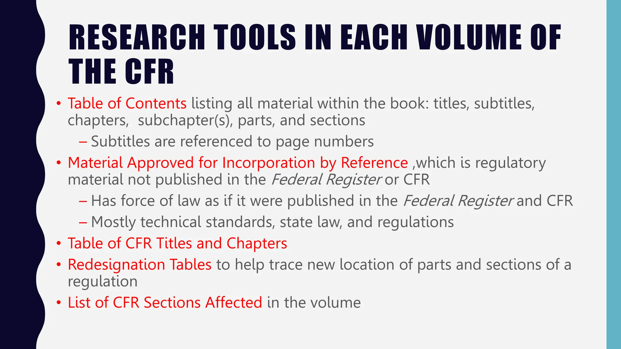 Code Of Federal Regulation Pptx