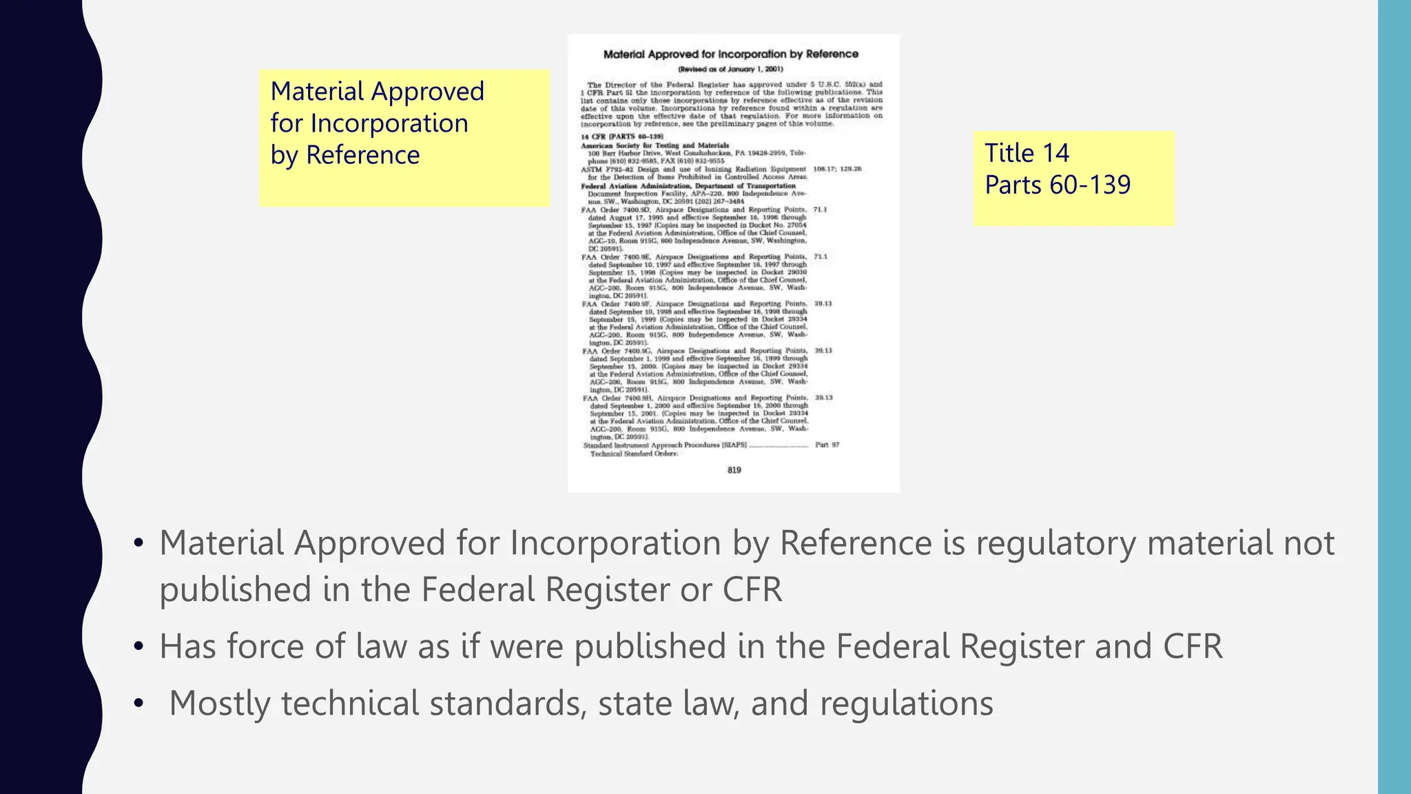 Code Of Federal Regulation Pptx