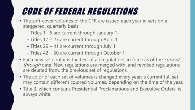 Code of federal regulation.pptx