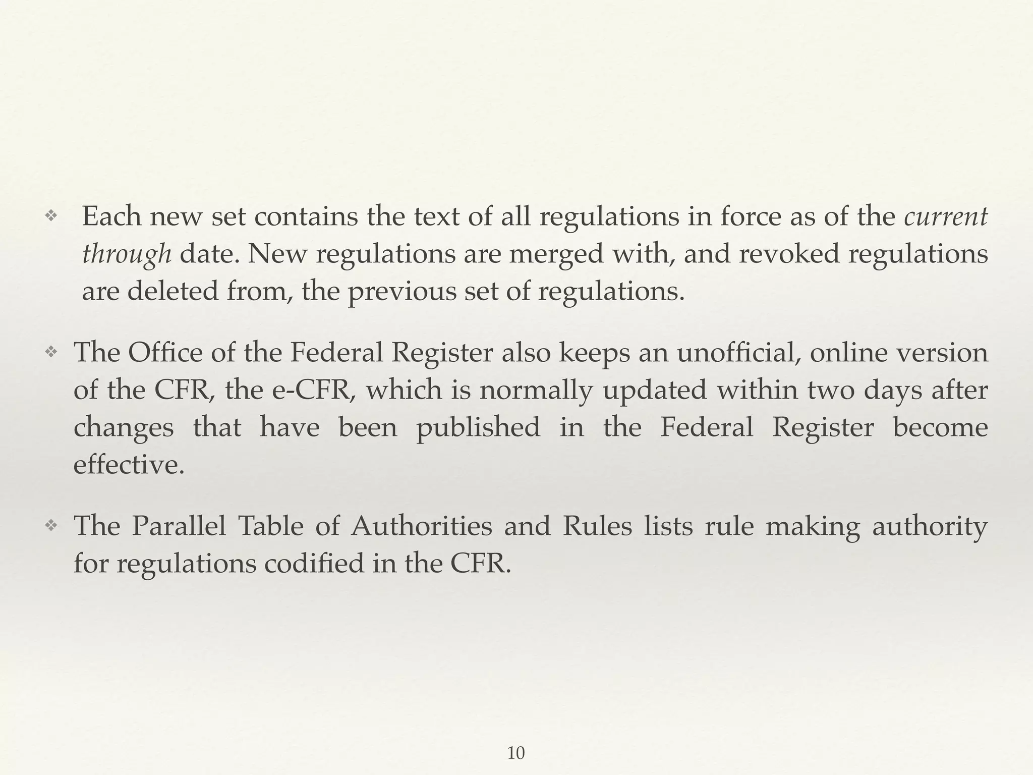Code of Federal Regulations | PDF